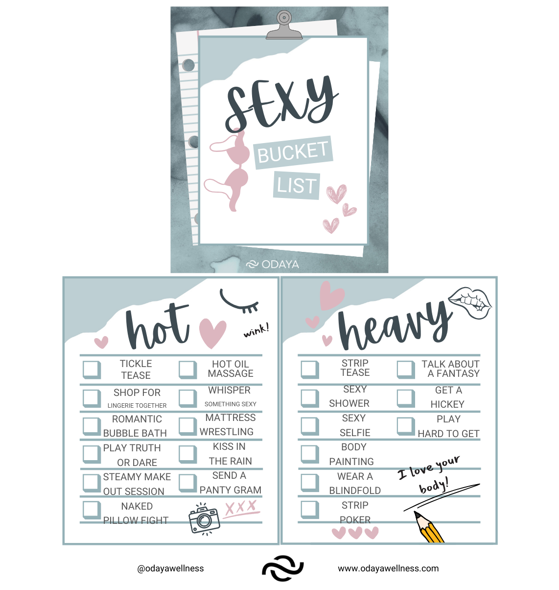 ODAYA Sexy Bucket List (English) | ODAYA Wellness
